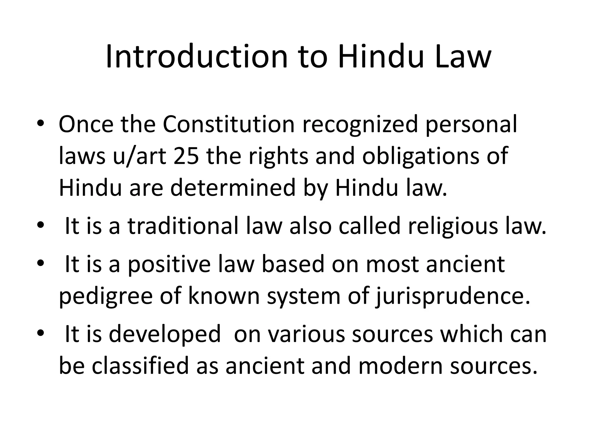 sources of Hindu law kdaenflkjwwfererger | PPTX