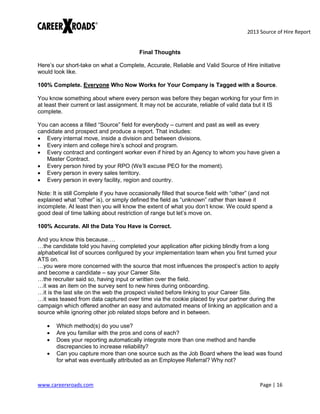 Source of Hire Report 2013 | PDF