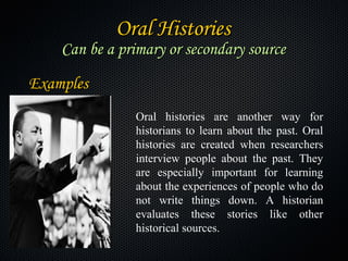 Sources of History | PPT
