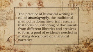 Sources of History- Readings in the Philippine History | PPTX