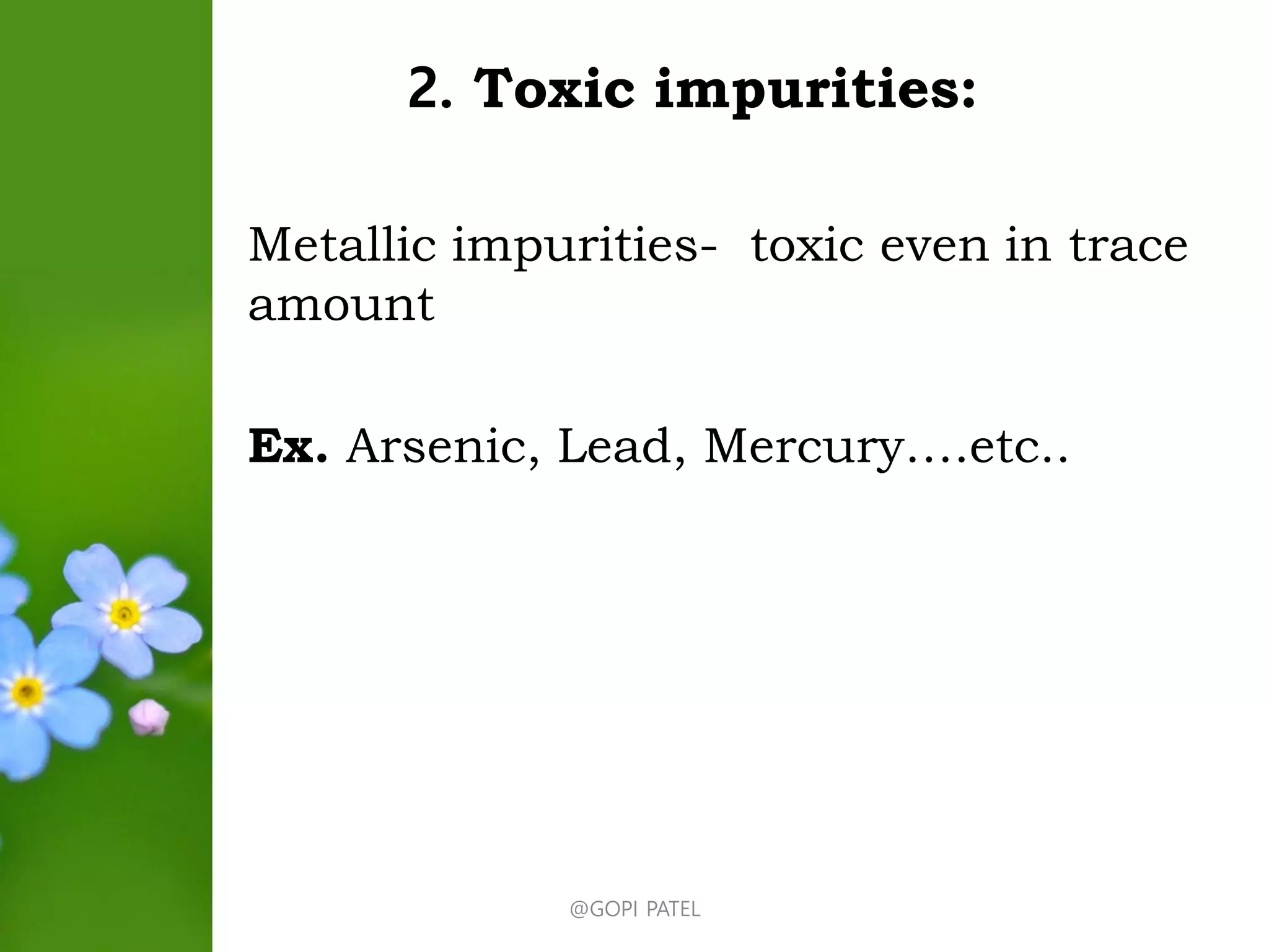 Impurities in Pharmaceuticals: Sources of impurities | PDF