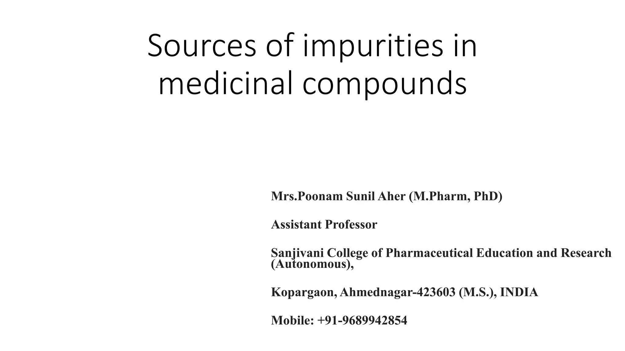 sources of impurities.pptx