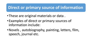 Sources of information | PPTX