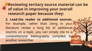 Types of Information Sources (Primary, Secondary, and Tertiary Sources ...