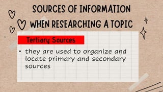 Sources of Information_Quarter 3_Grade 7 Lesson | PPTX