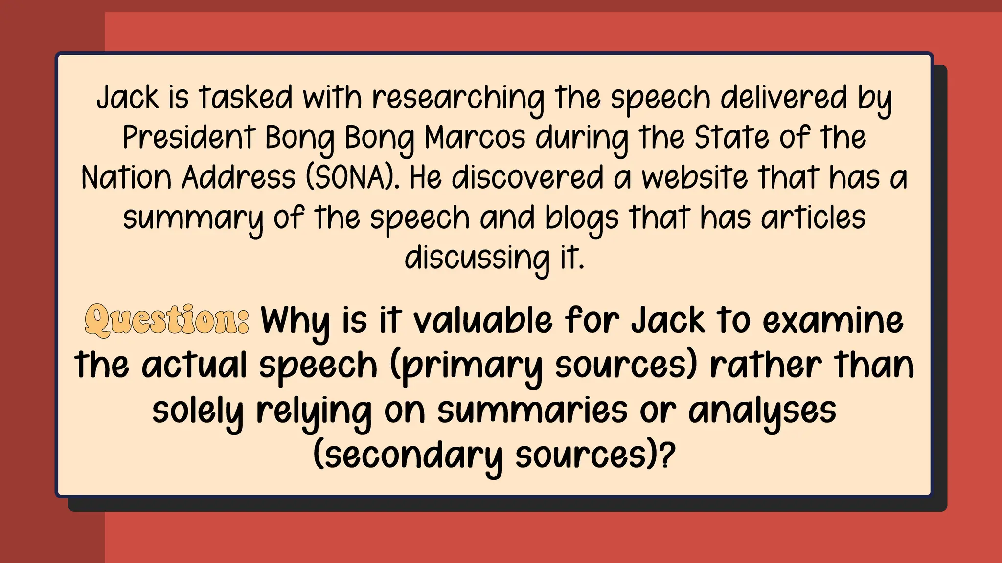 Sources of Information (Primary and Secondary Sources of Information) | PPT