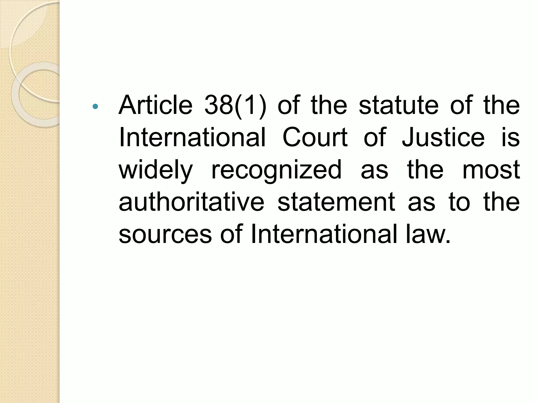 Sources of international law | PPTX