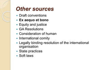 Sources of international law | PPTX