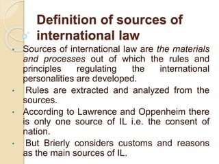 Sources of international law | PPTX