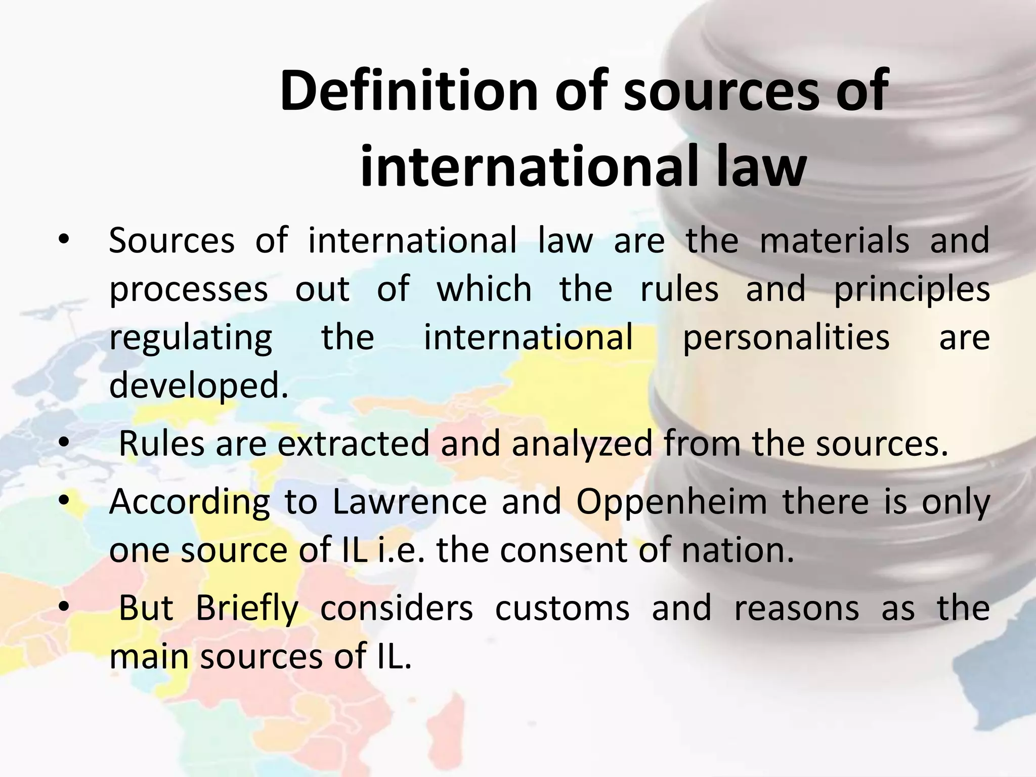 Sources of international law | PPTX