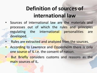 Sources Of International Law