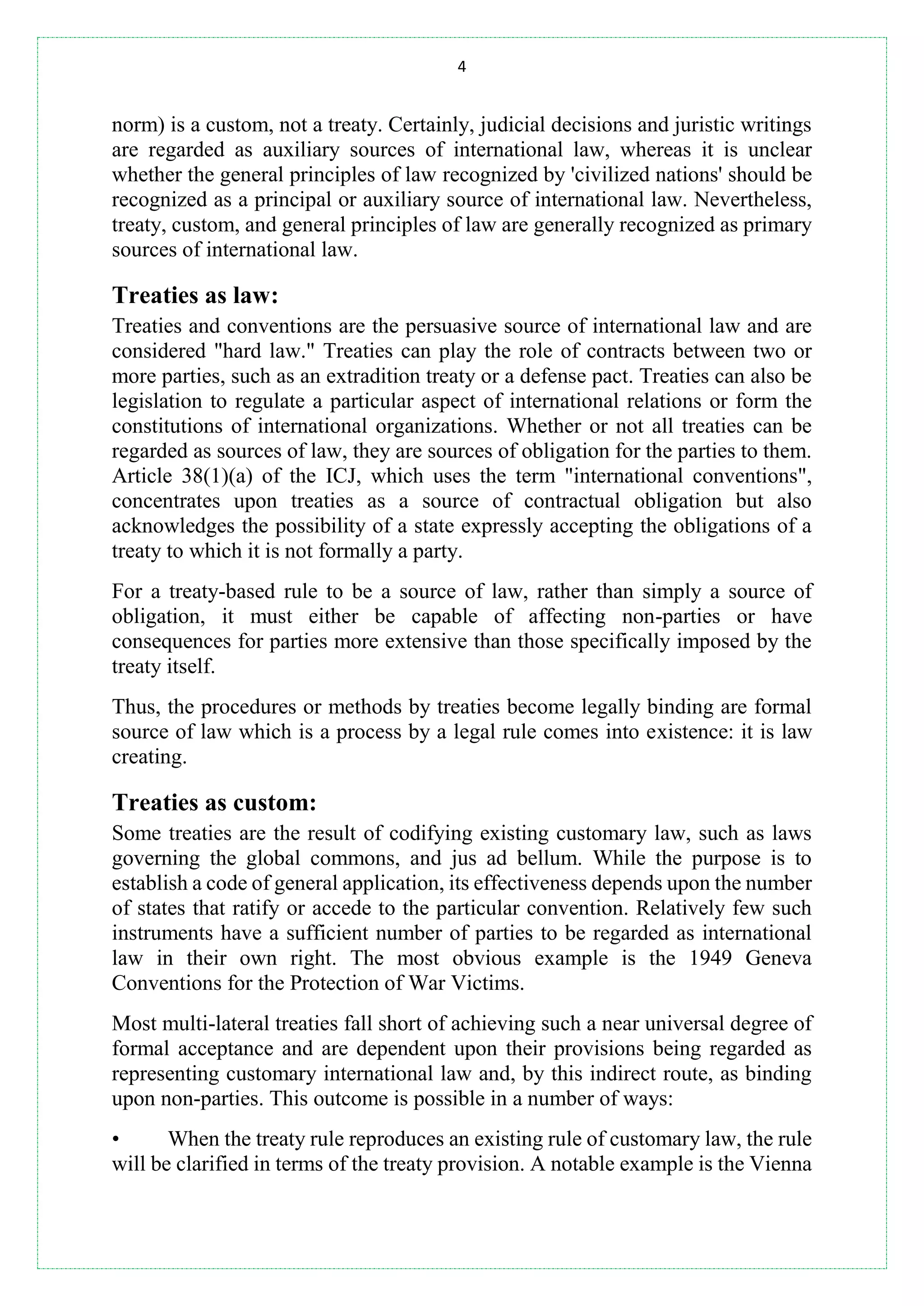 Sources of international law | PDF