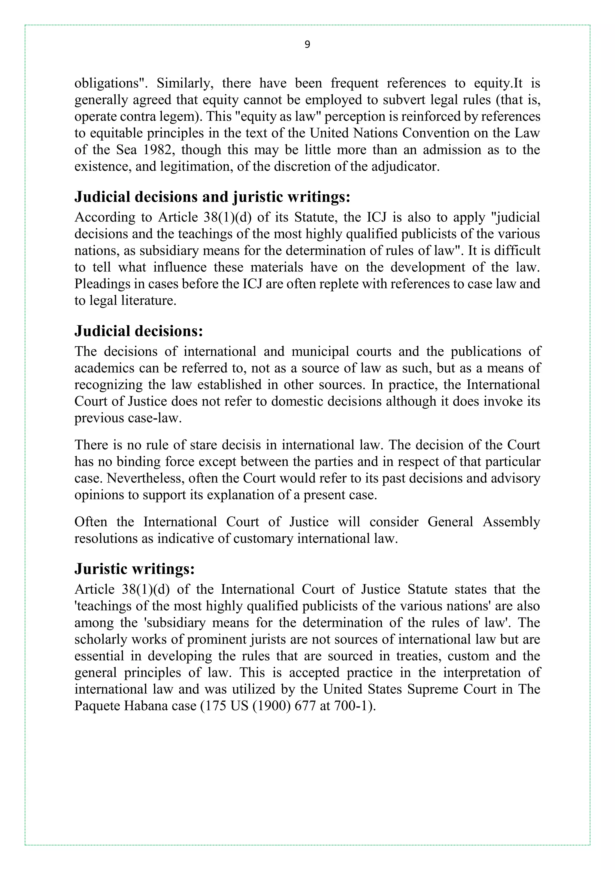 Sources of international law | PDF