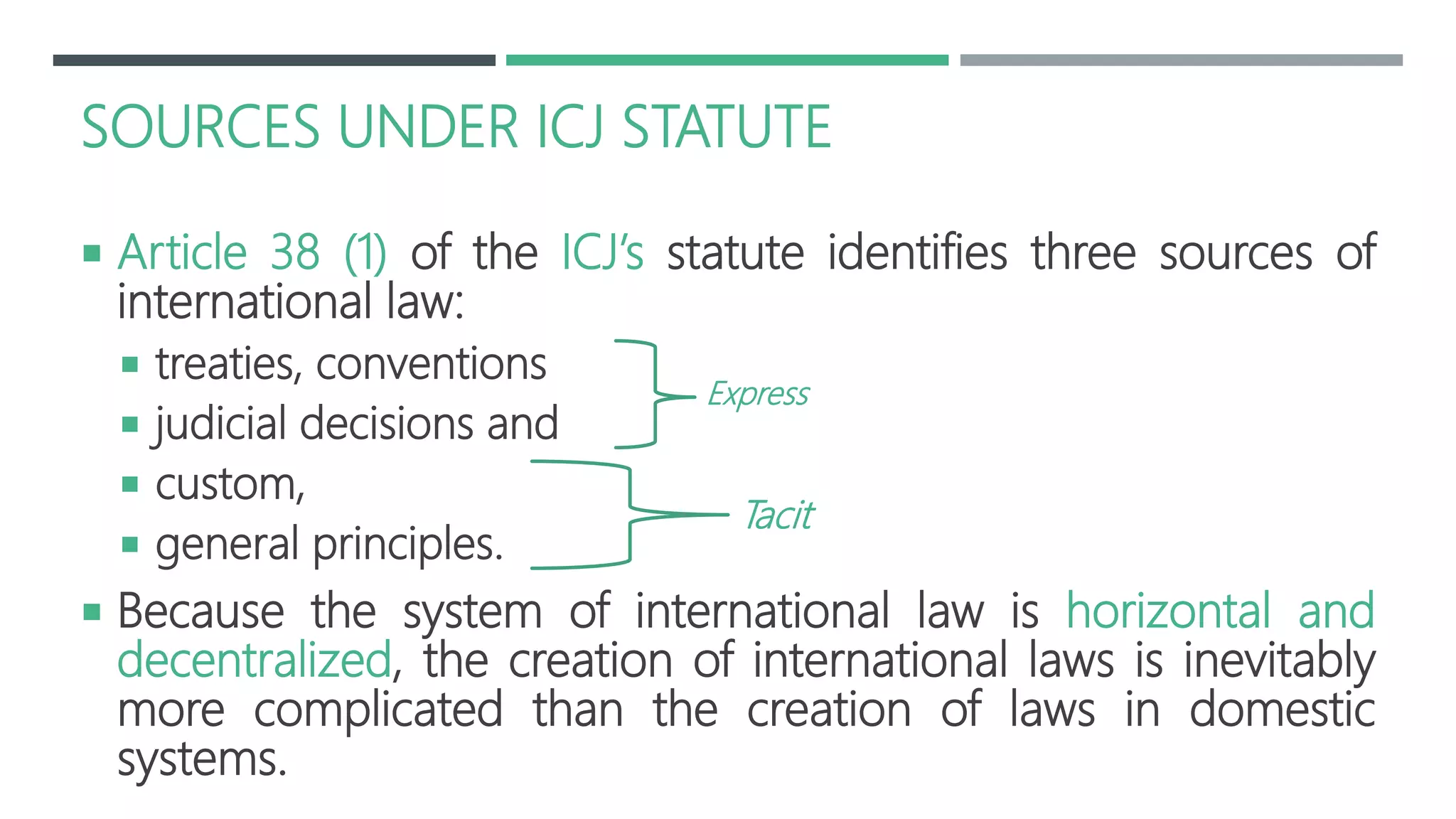 Sources of international law | PPTX