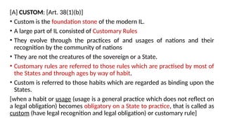 SOURCES OF INTERNATIONAL LAW AND ITS IMPORTANCE pptx | PPTX