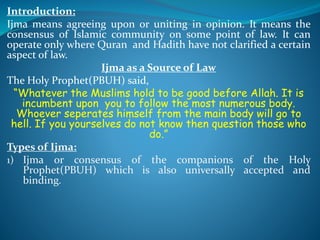 Sources of Islamic law | PPTX | Islam | Religion & Spirituality