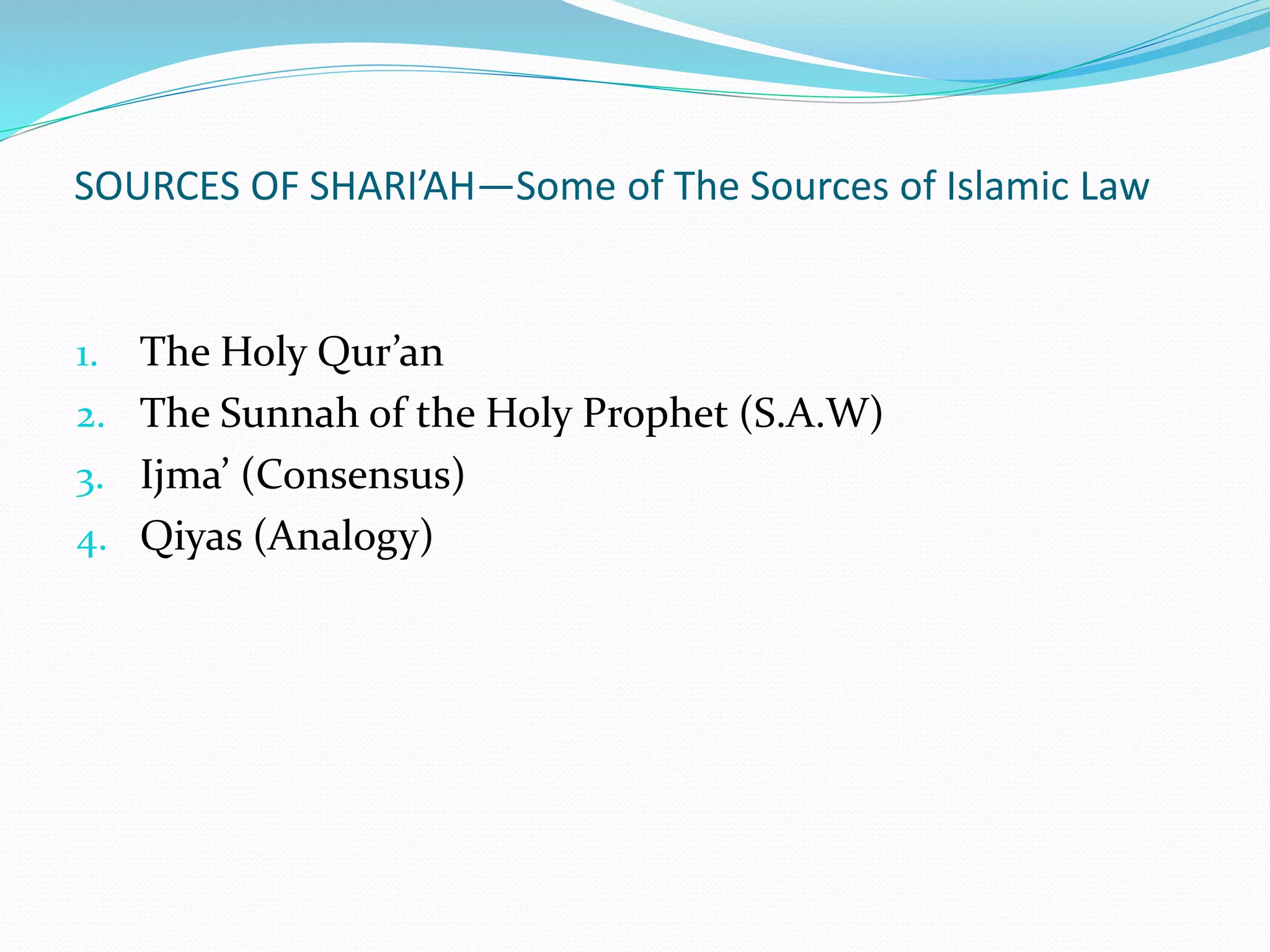 Sources of islamic law | PPTX