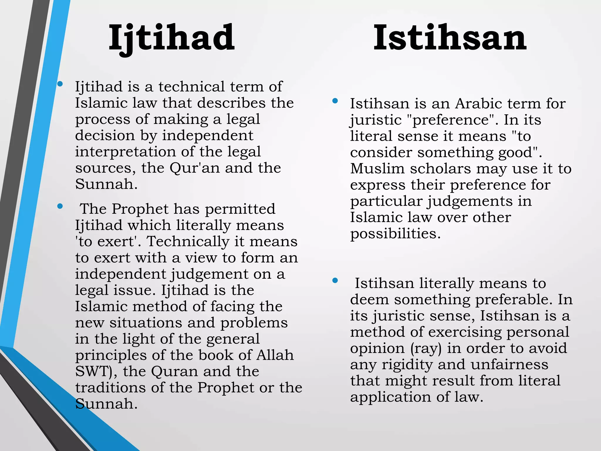 Sources of islamic laws | PPTX