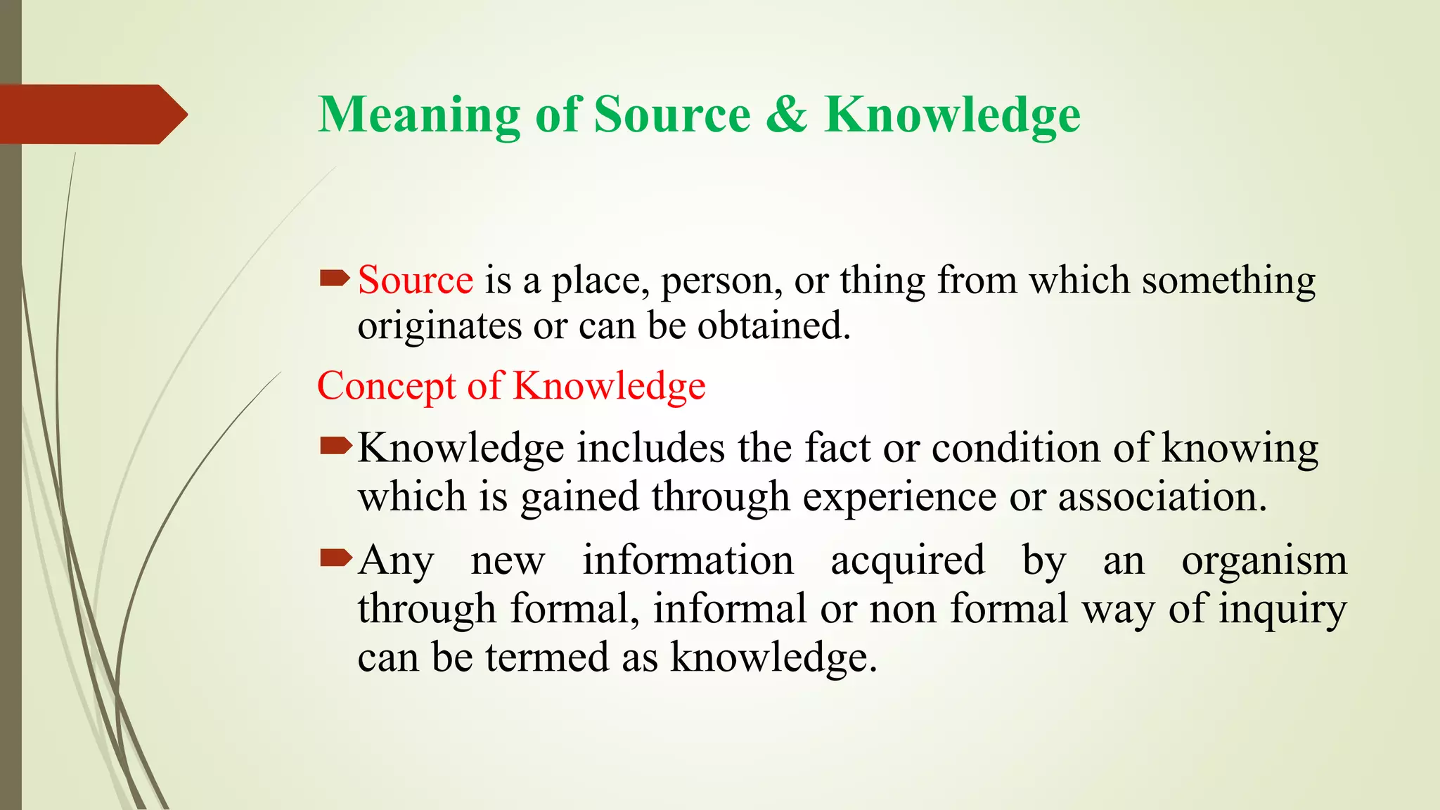 Sources of knowledge | PPTX