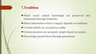 Sources of knowledge | PPTX