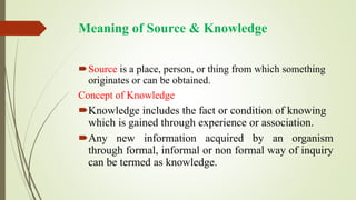 Sources of knowledge | PPTX