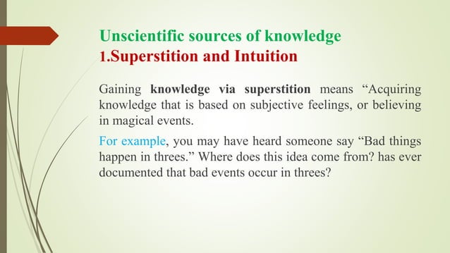 Sources of knowledge | PPTX | Religion & Spirituality