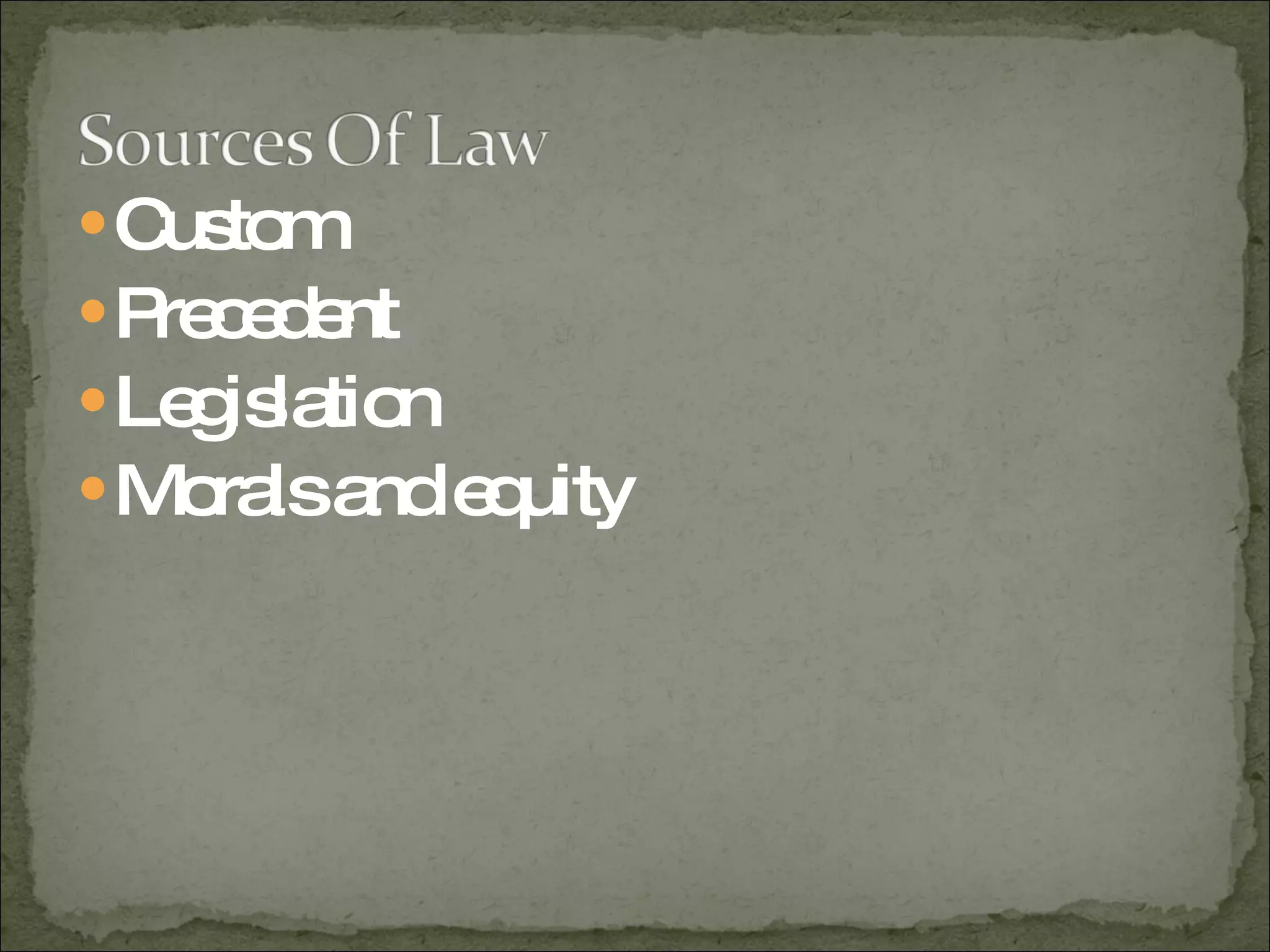 Sources Of Law | PPT