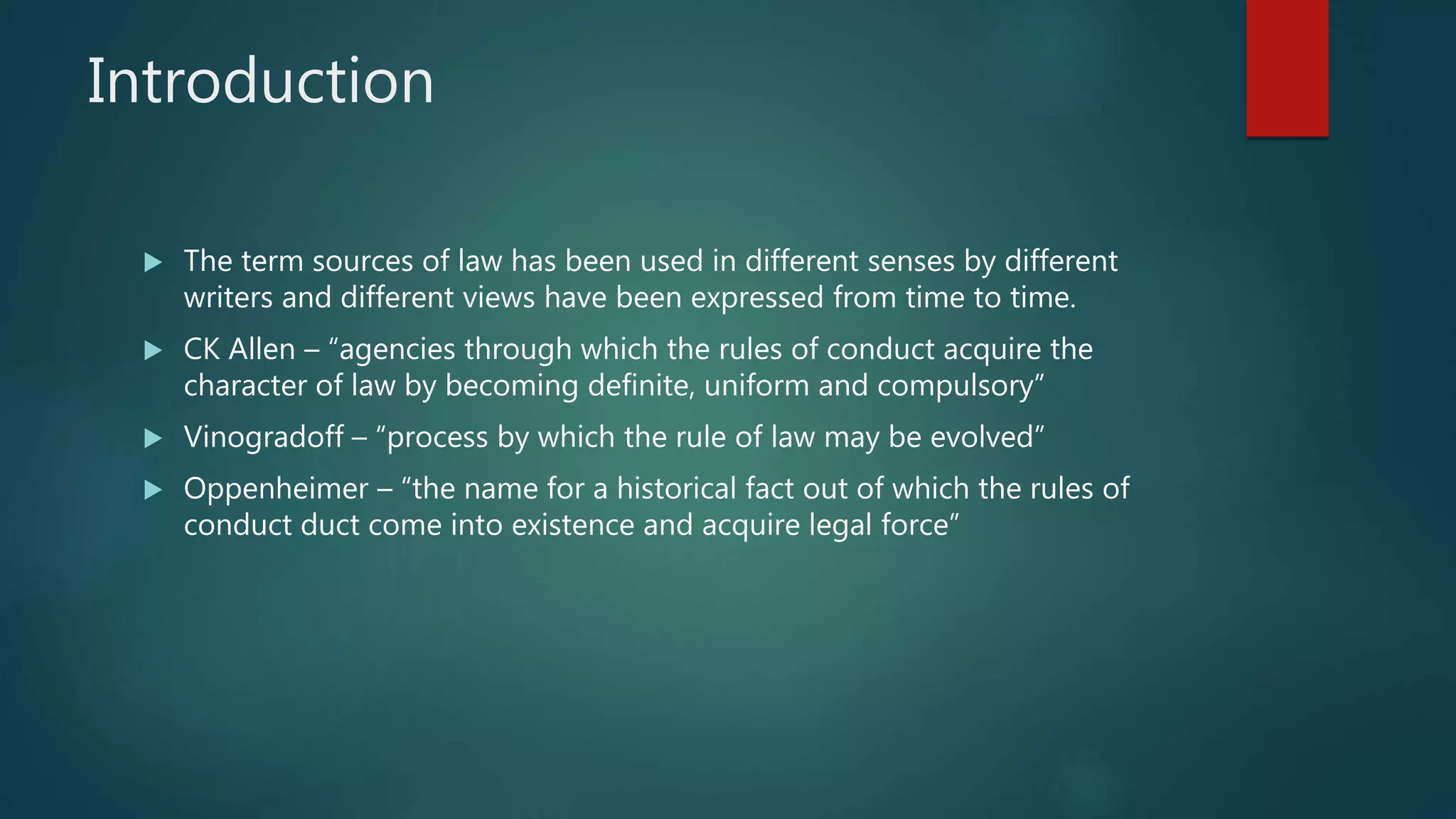 Sources of law | PPTX