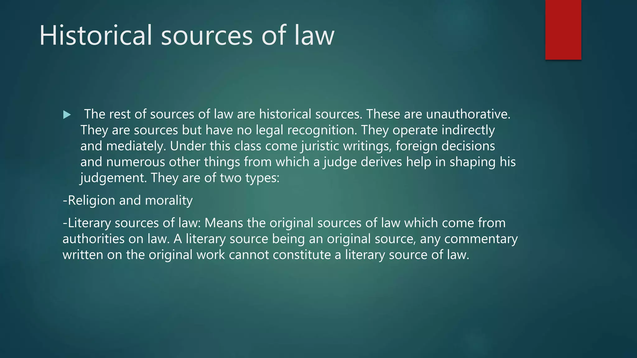 Sources of law | PPTX