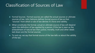 Sources of law | PPTX