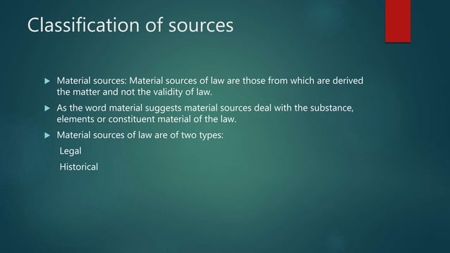 Sources of law | PPTX