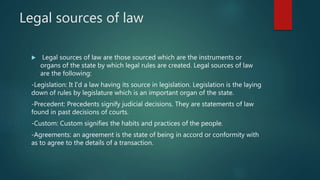 Sources of law | PPTX