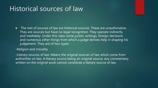 Sources of law | PPTX