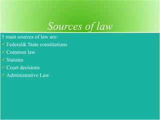 Sources of law | PPTX