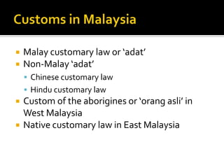 Sources of law customary law | PPTX
