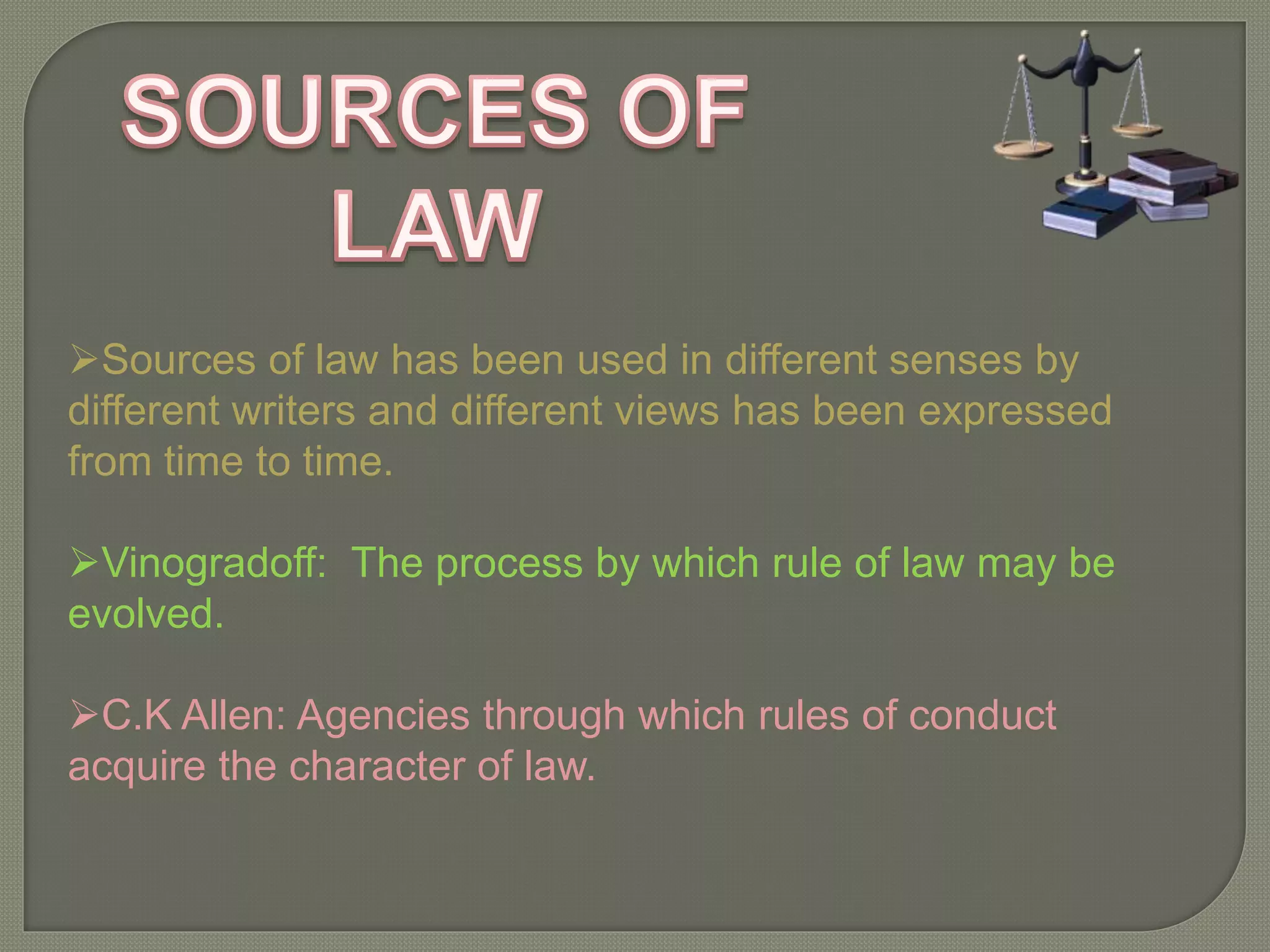 Laws and its Source | PPTX