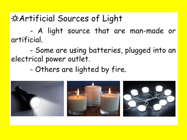Sources of light, heat, electricity, | PPTX