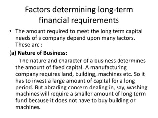 Sources of long term finance | PPTX