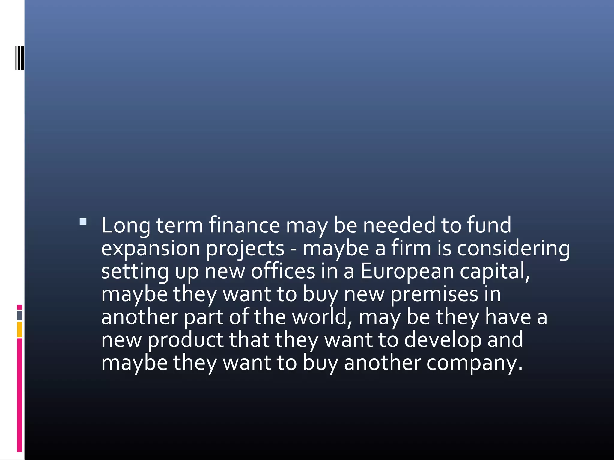 Sources of long term finance | PPT