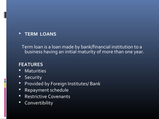 Sources of long term finance | PPT