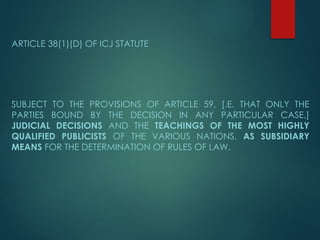 Sources of Maritime Law power point presentation | PPTX