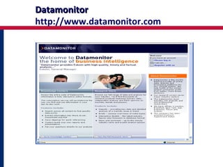 Sources of market intelligence | PPT