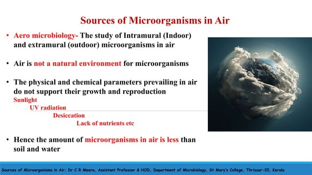 Sources of microorganisms in air | PPTX