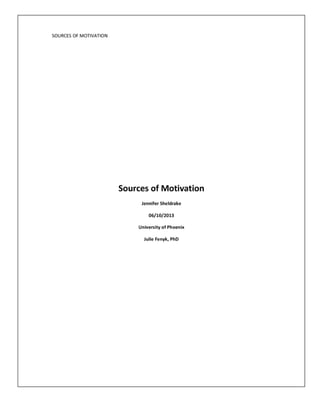 Sources of motivation | PDF