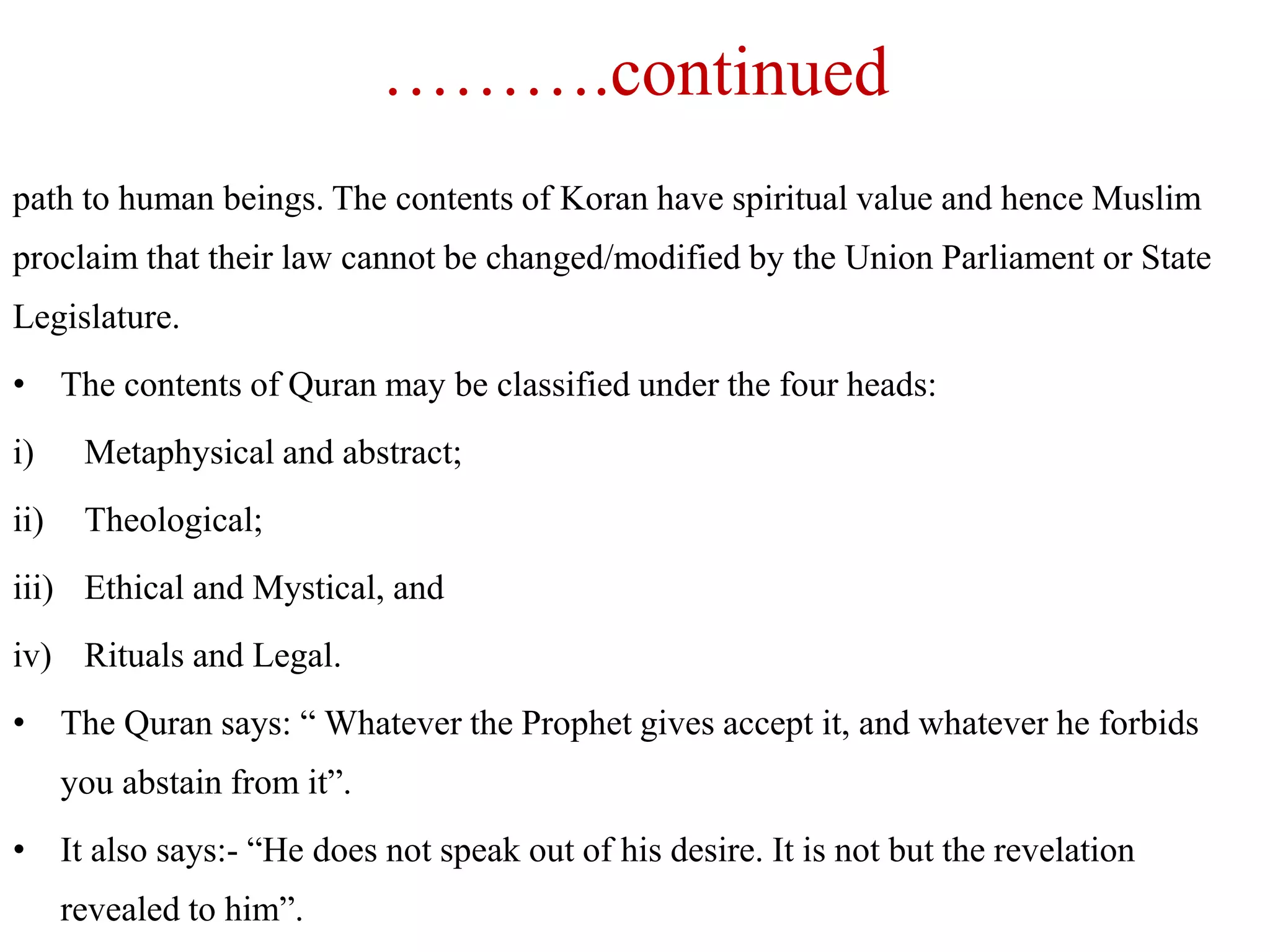 Sources of Muslim Law | PPTX