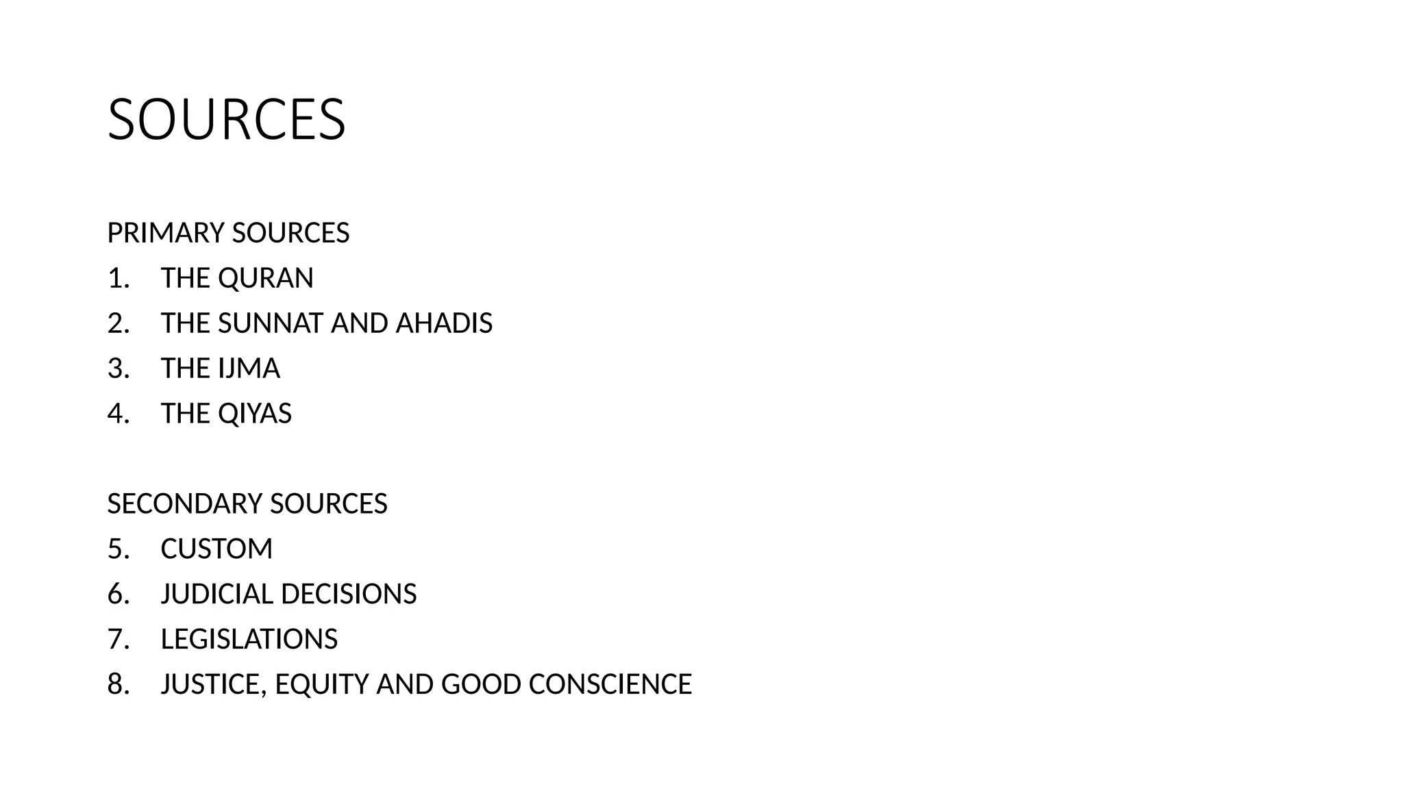 SOURCES OF MUSLIM LAW unit one Laws.pptx