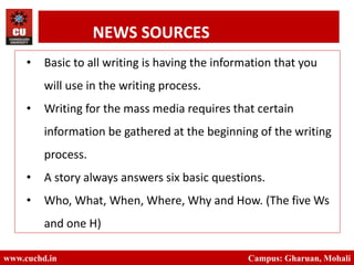 Sources of news gathering | PPTX | Factual | Genres