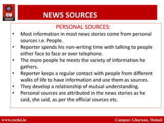 Sources of news gathering | PPTX
