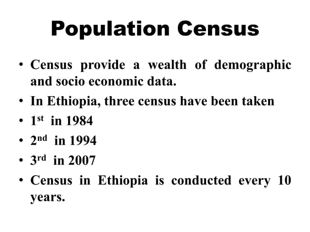 Sources of population data | PPTX | Science