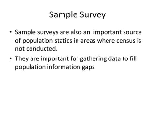 Sources of population data | PPTX